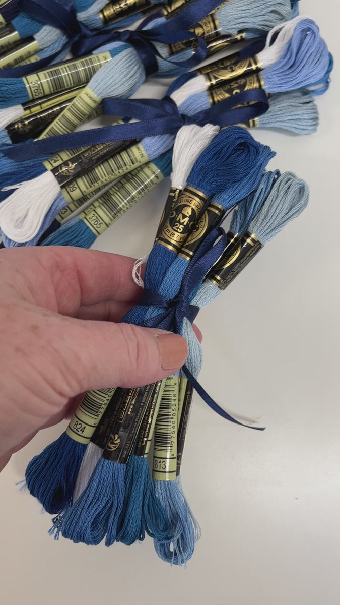 Indigo blue DMC thread bundle – Madaher